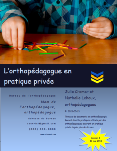 L’orthopédagogue en pratique privée – Version Québec – OrthoBoutique